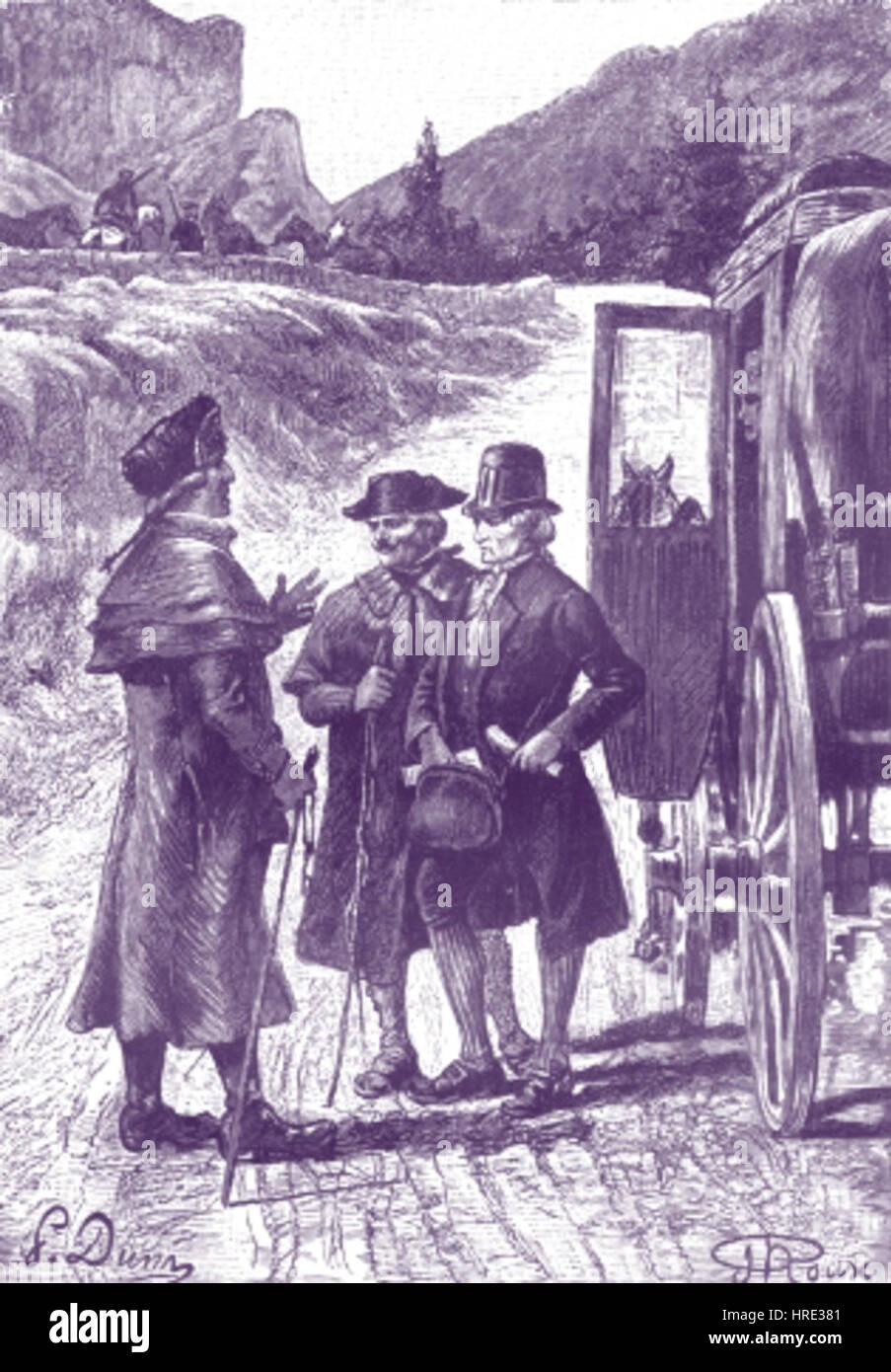 'The Flight to France' by George Roux 21 Stock Photo - Alamy