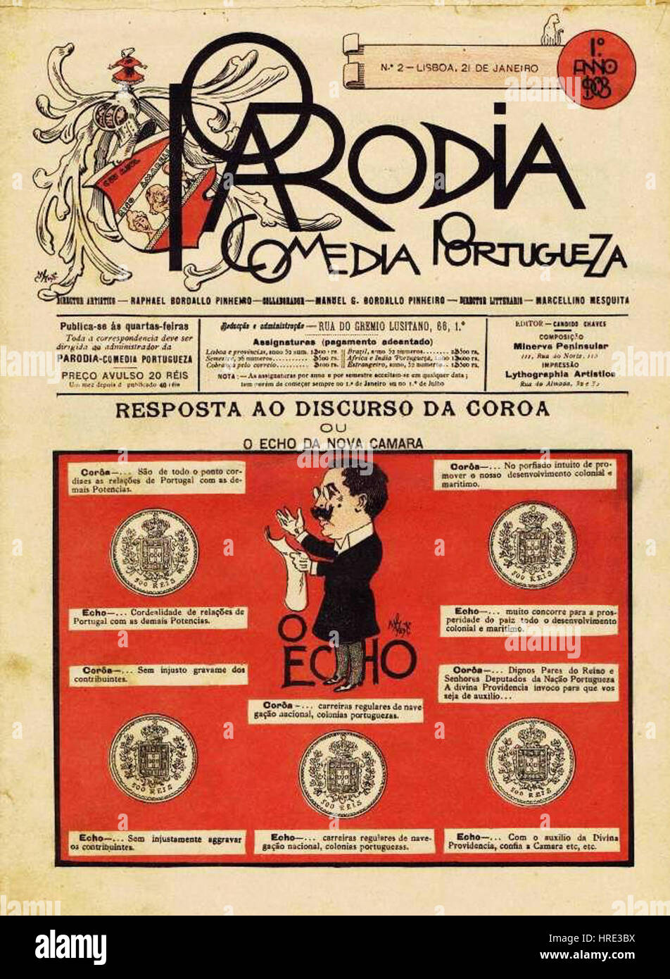 This piece, ‘A Parodia,’ was created on January 21, 1903, as a humorous ...