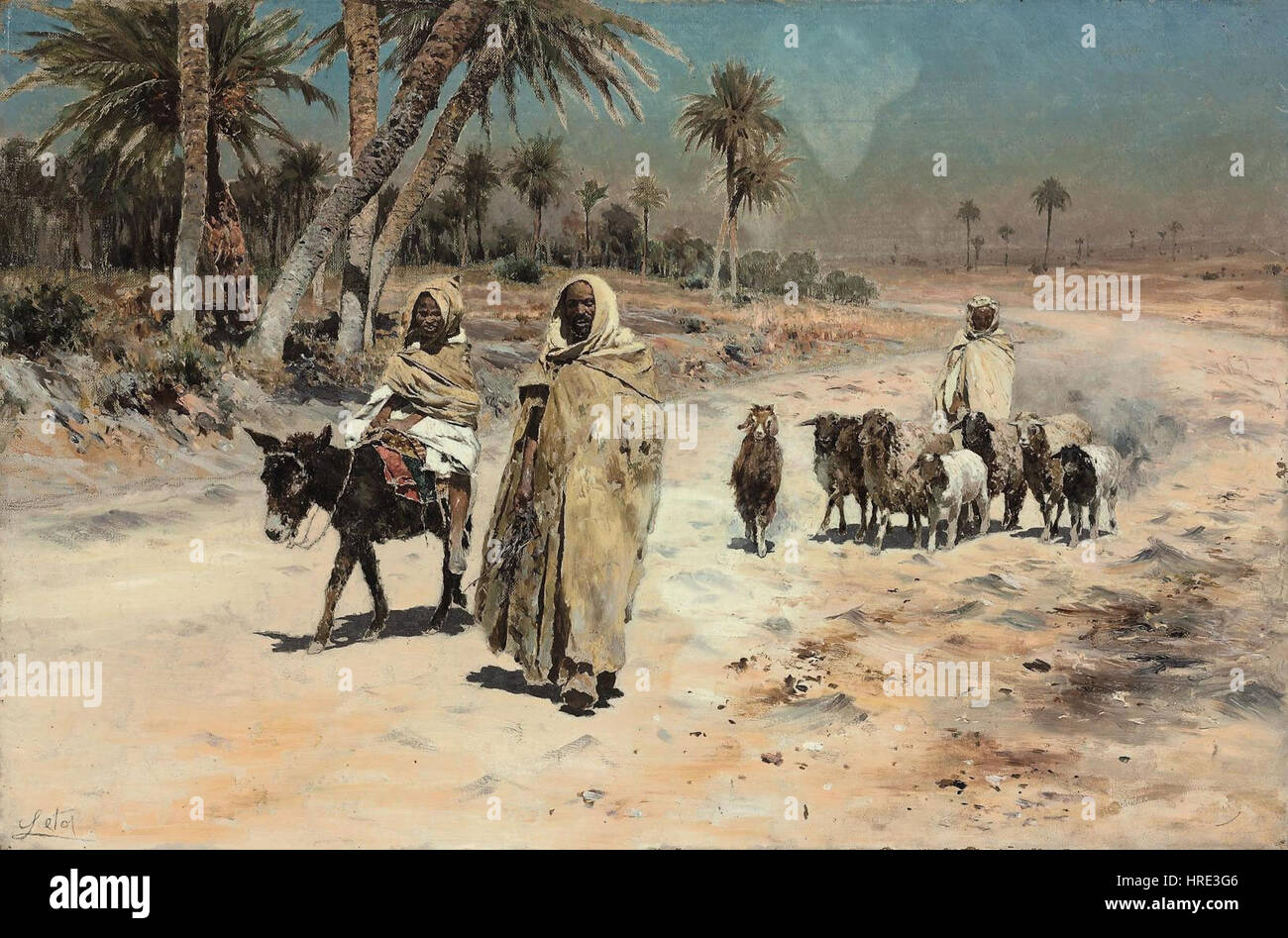 Antonino Leto’s 'Arab Sheep Herders' portrays a peaceful pastoral scene ...