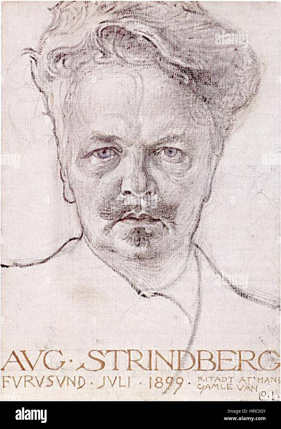 This portrait of August Strindberg by Carl Larsson, painted in 1899 ...