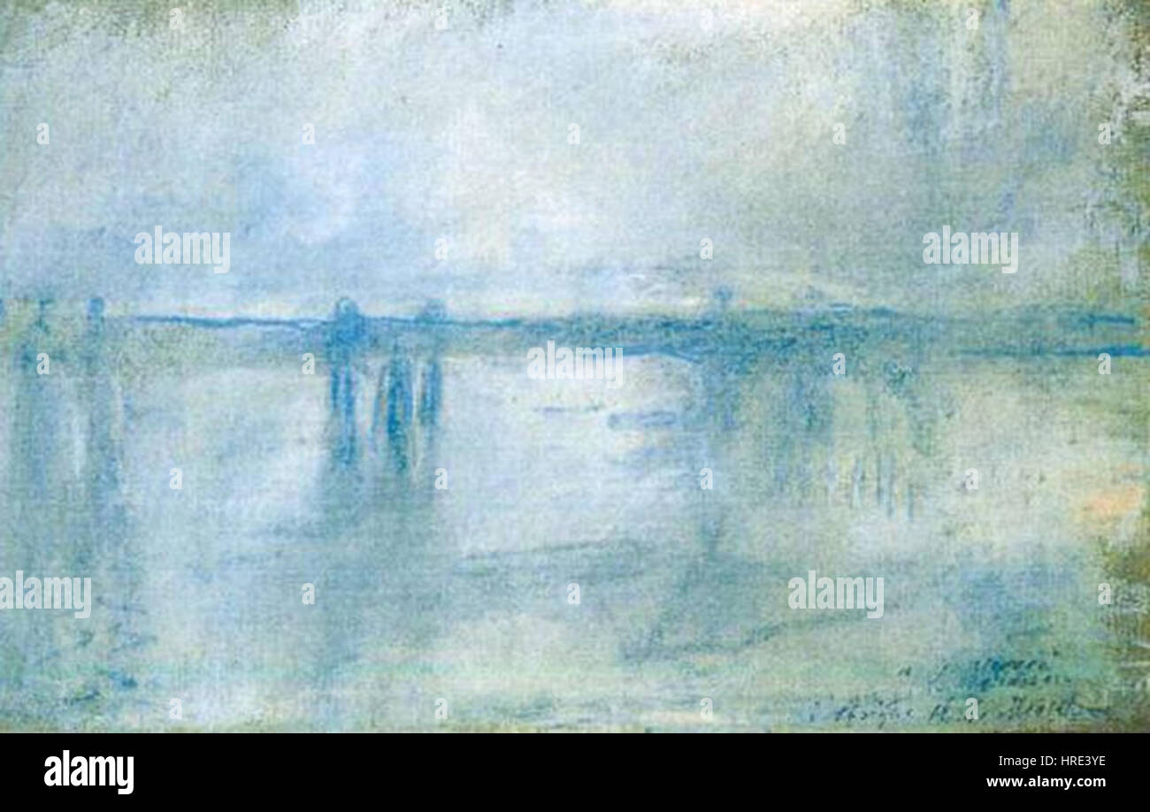 Old charing cross bridge hi-res stock photography and images - Alamy