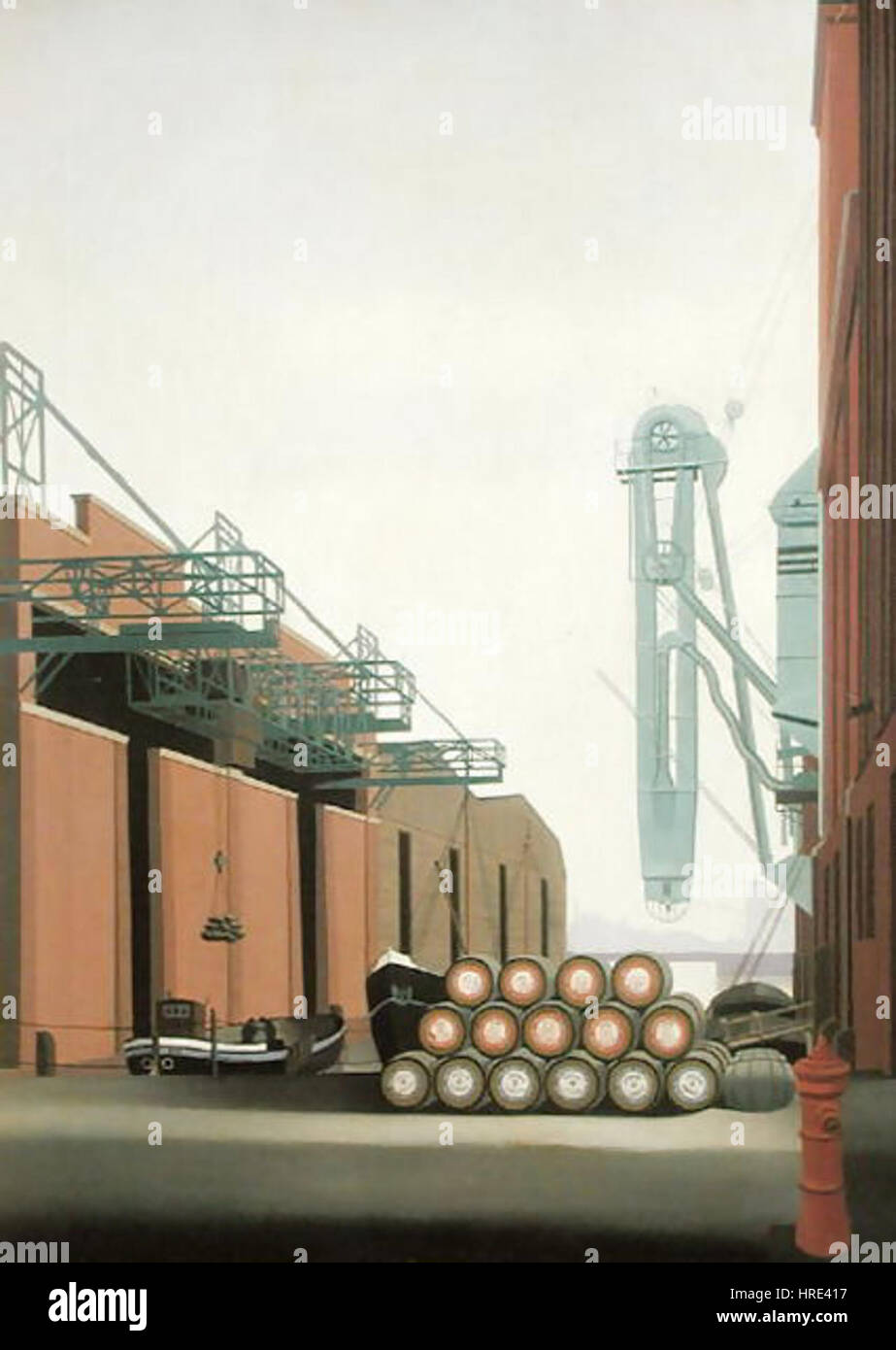 Carl Grossberg The Landing Stage 1933 Stock Photo - Alamy