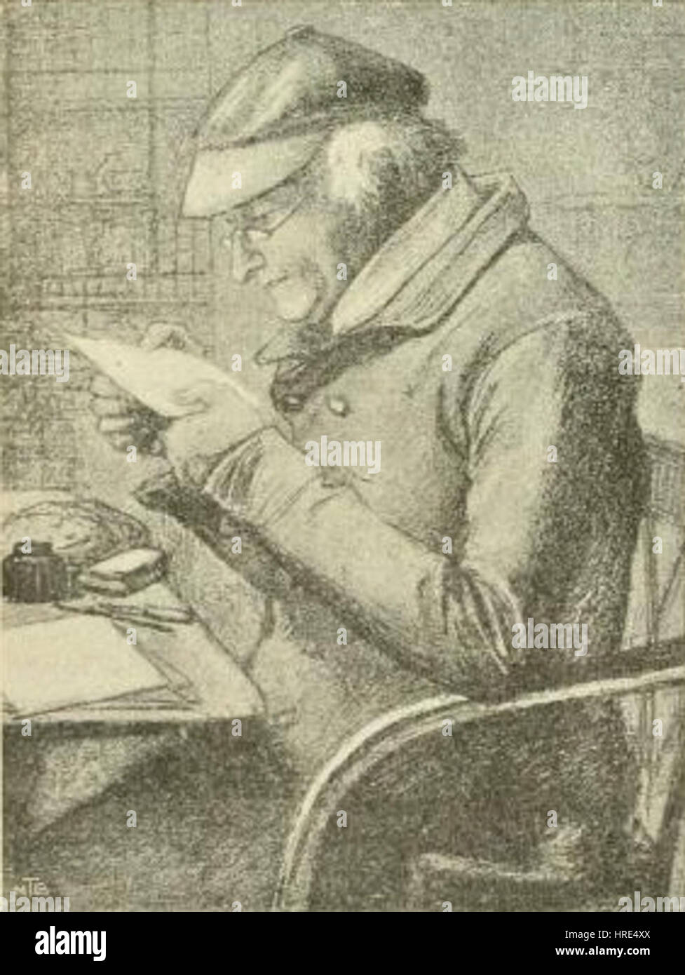 Gabriele Rossetti by Dante Gabriel Rossetti Stock Photo - Alamy