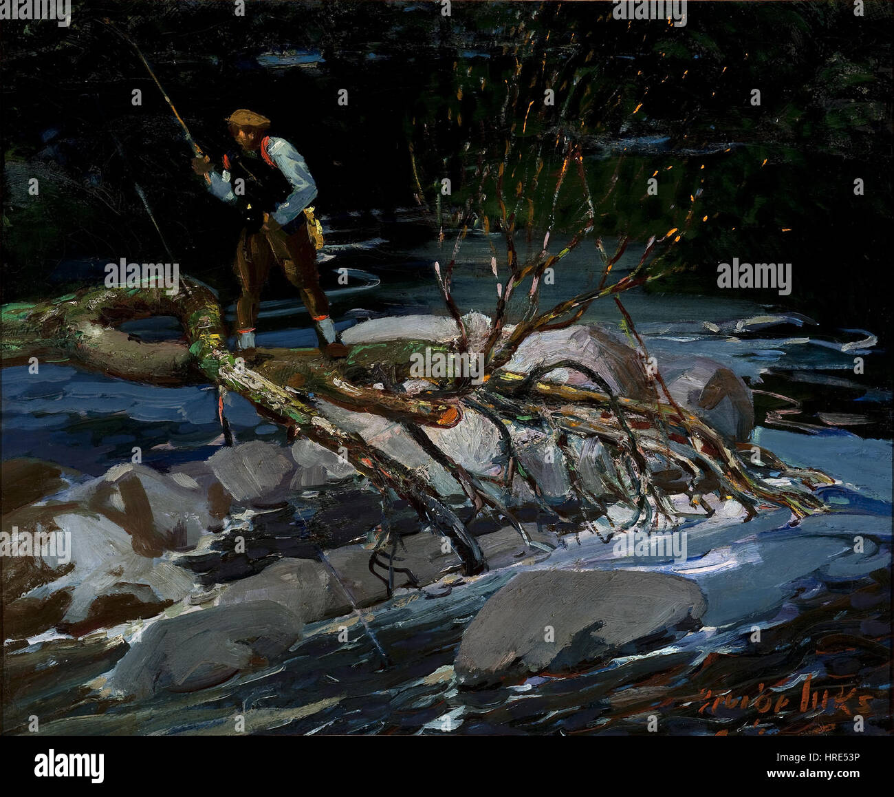 George Benjamin Luks - Trout Fishing Stock Photo - Alamy