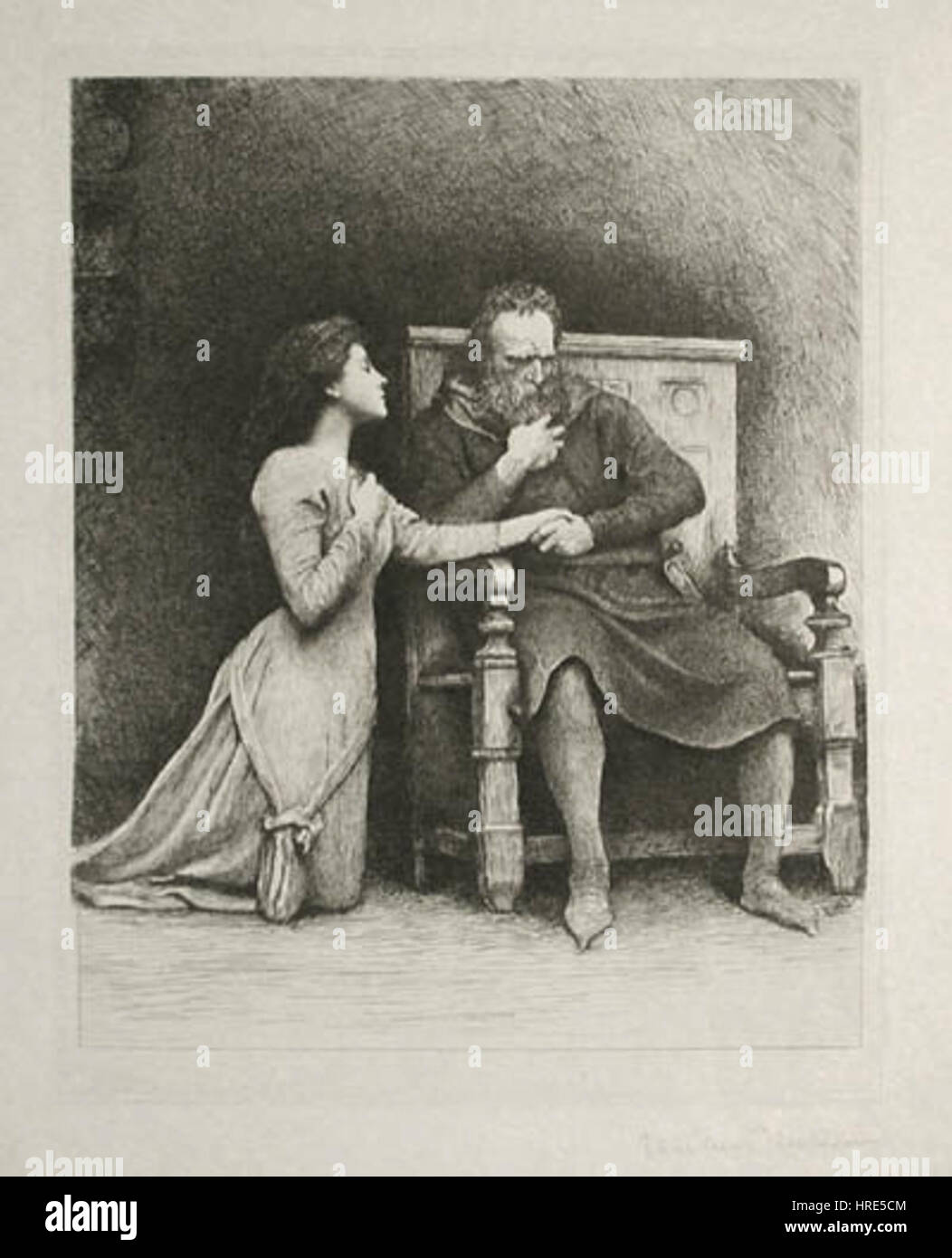 Hubert von Herkomer 1889 - John the Smith and his Daughter ('An Idyl ...