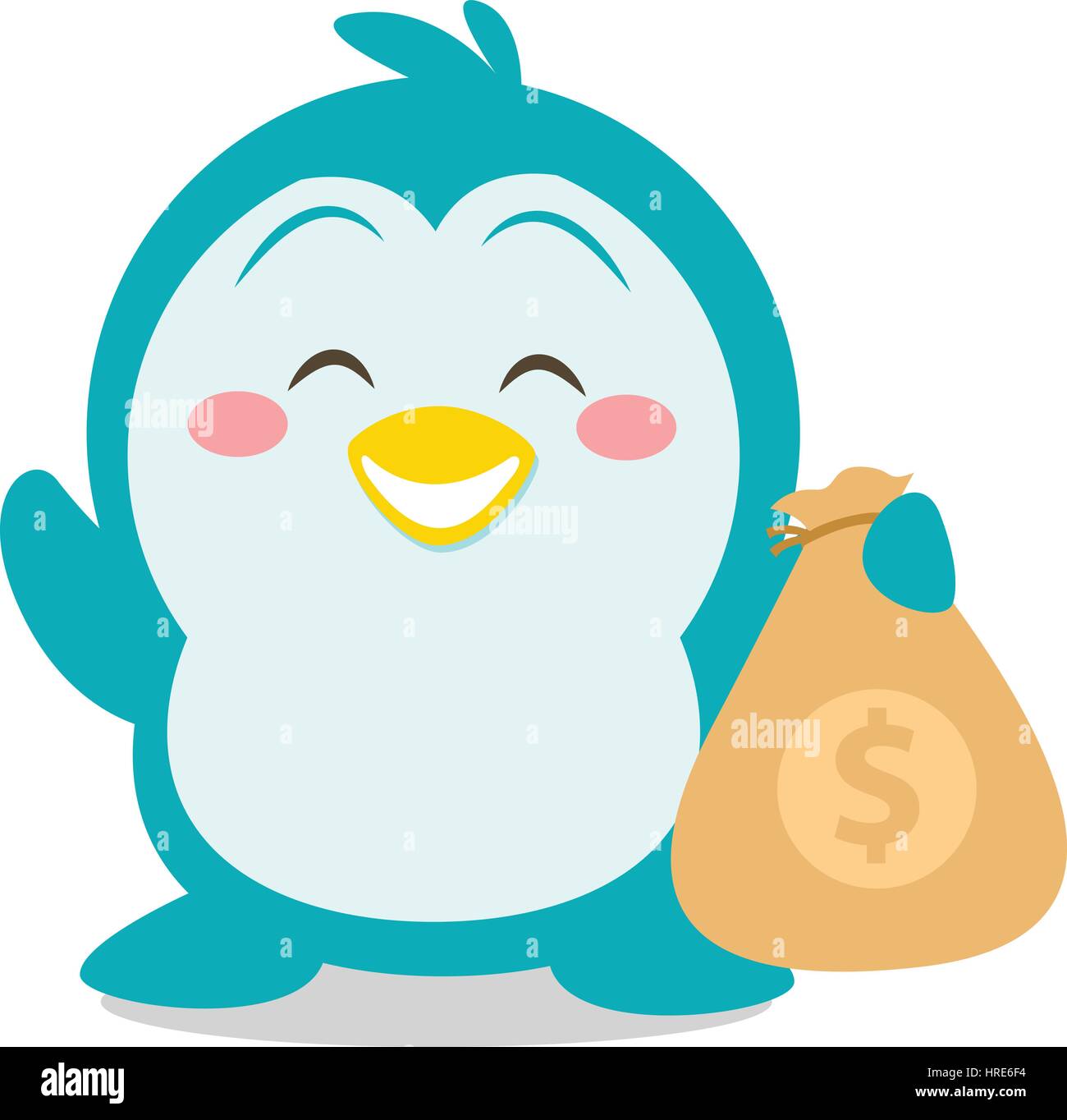 Character penguin with money vector Stock Vector Image & Art - Alamy