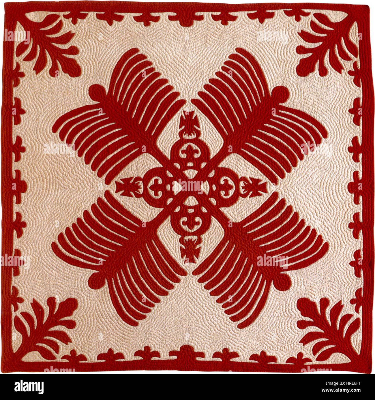 'Na Kalaunu Me Na K(-a-)hili', quilt attributed to Mary Sophia Rice, c ...