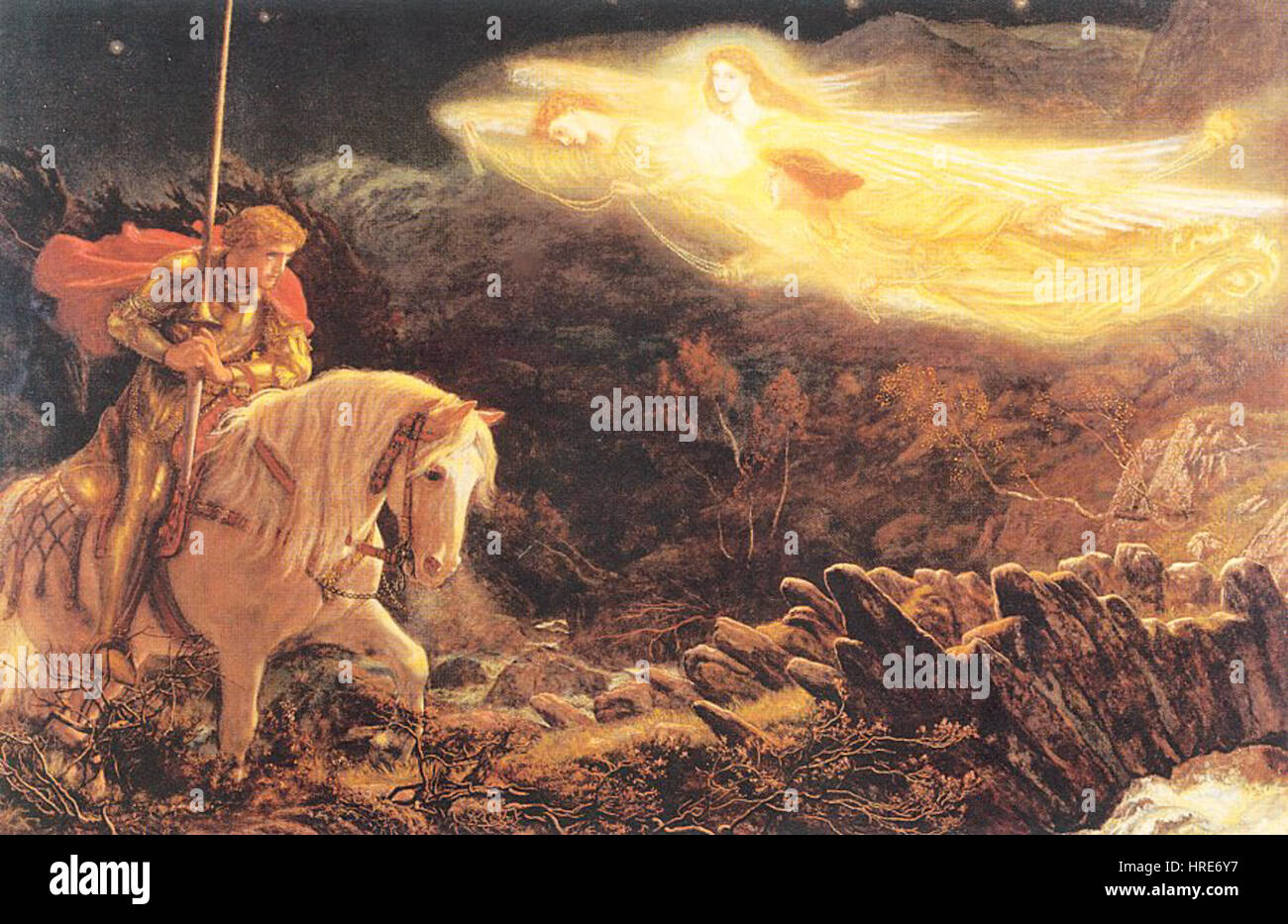 Arthur Hughes' 'Sir Galahad' presents the legendary knight from ...
