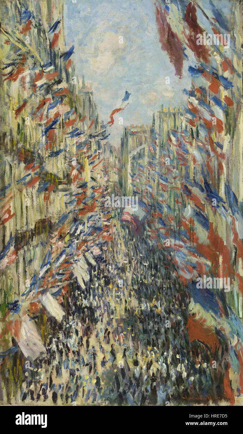 Claude Monet - The Rue Montorgueil in Paris. Celebration of June 30 ...