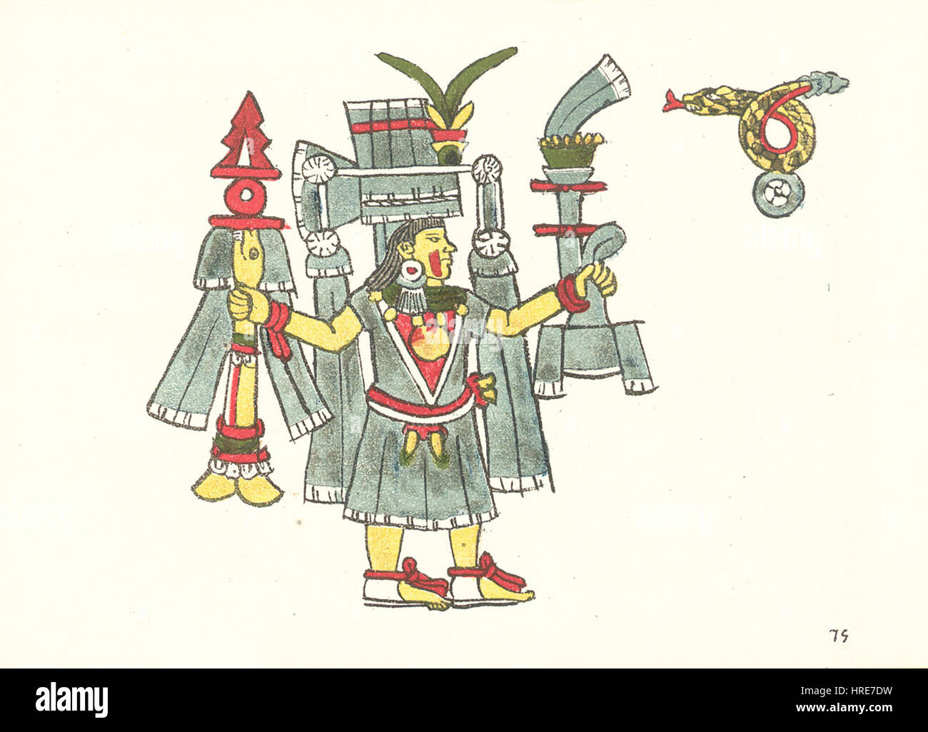 The Codex Magliabechiano (folio 75r) is a key pre-Columbian manuscript ...