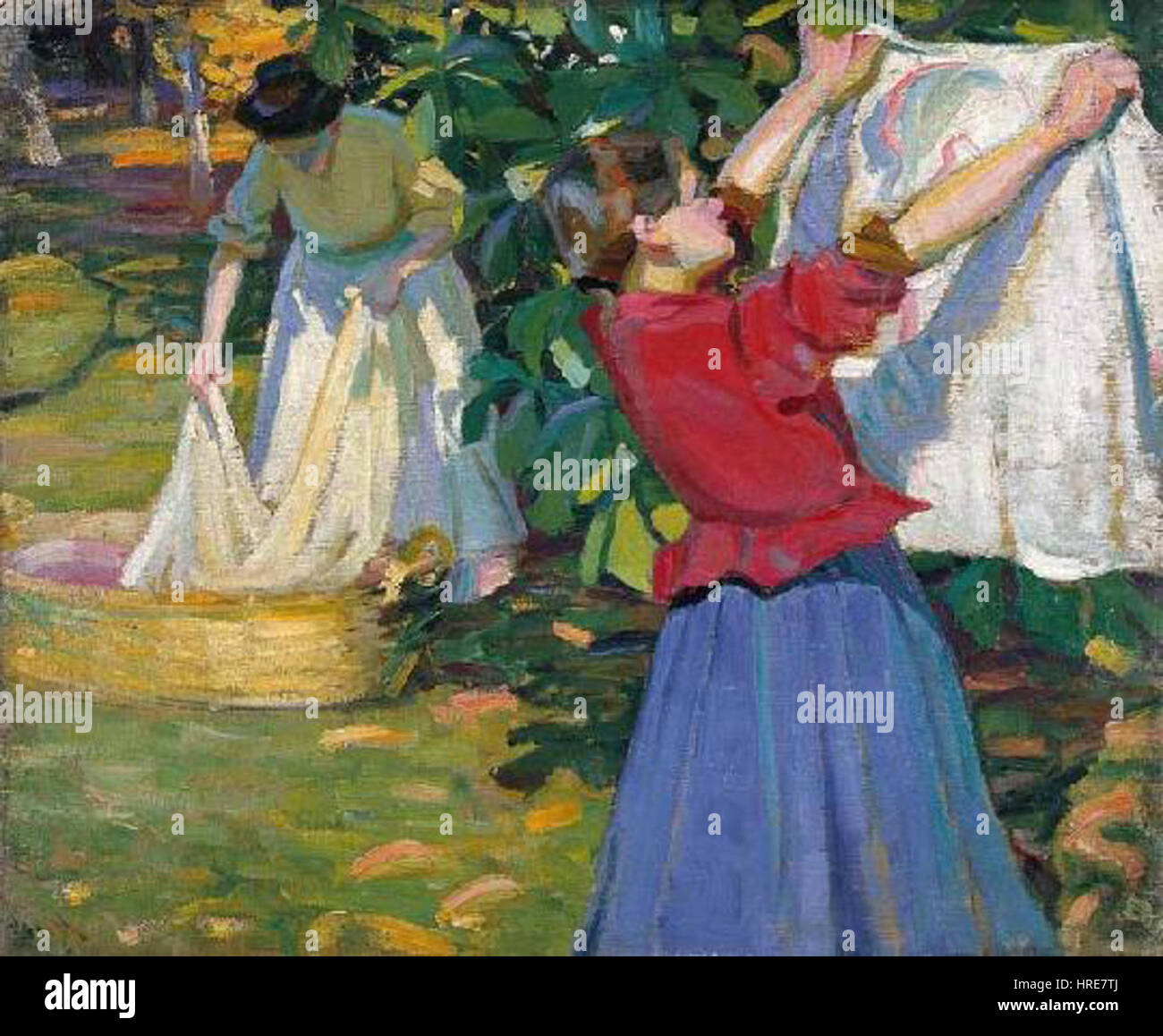 *Hanging out Laundry* by Csuk captures a domestic scene with ...