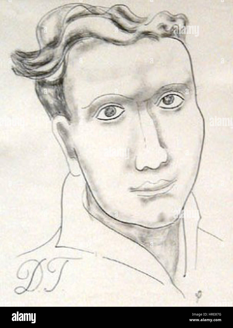 This 1935 portrait by Jessica Dismorr of the Welsh poet Dylan Thomas ...