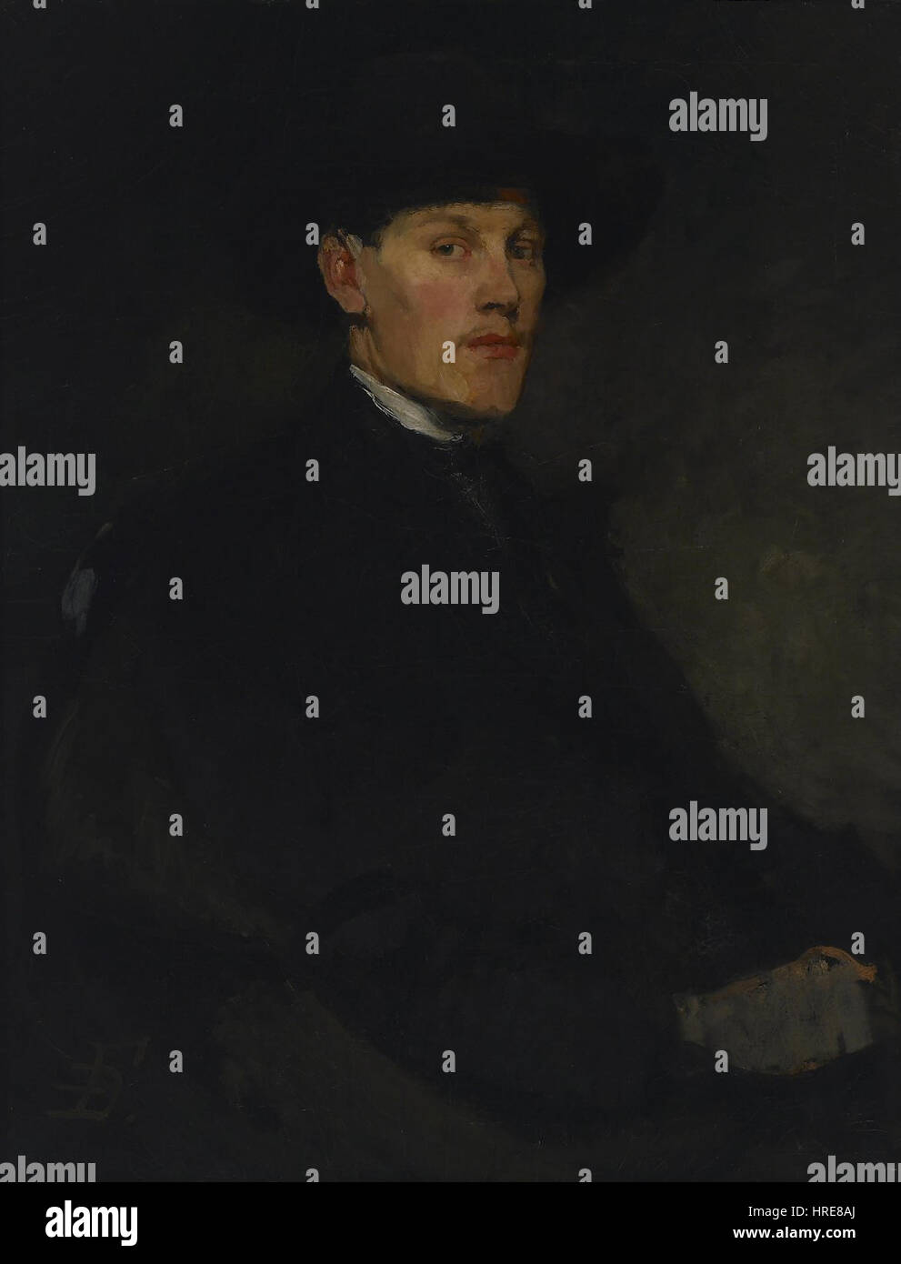 Frank Duveneck - Portrait of a young men Stock Photo - Alamy