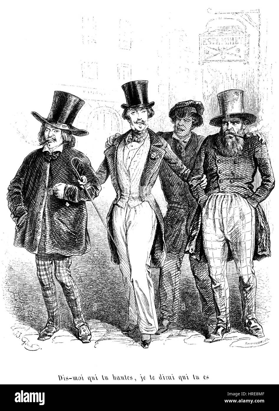 This image from Grandville's 'Cent Proverbes' (100 Proverbs) features a ...