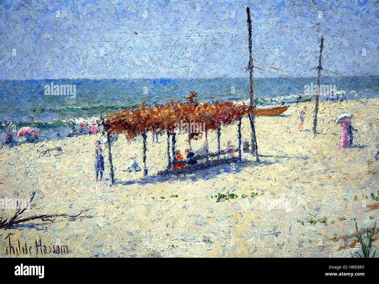 Childe Hassam’s 'Newport Beach Scene' captures a serene view of the ...