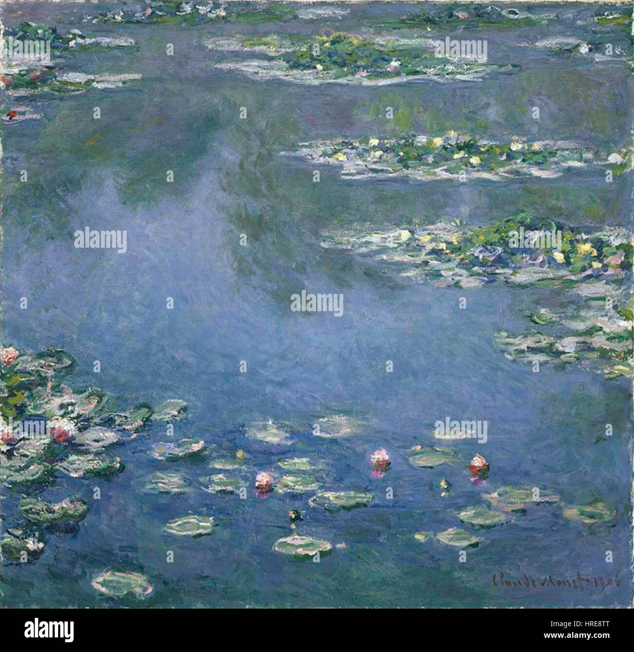 ‘Water Lilies’ (1906) by Claude Monet is a serene impressionist ...
