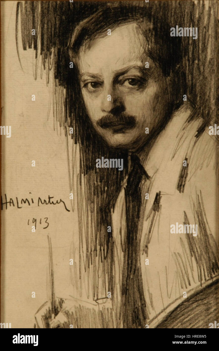 Halmi Self-portrait 1913 Stock Photo - Alamy