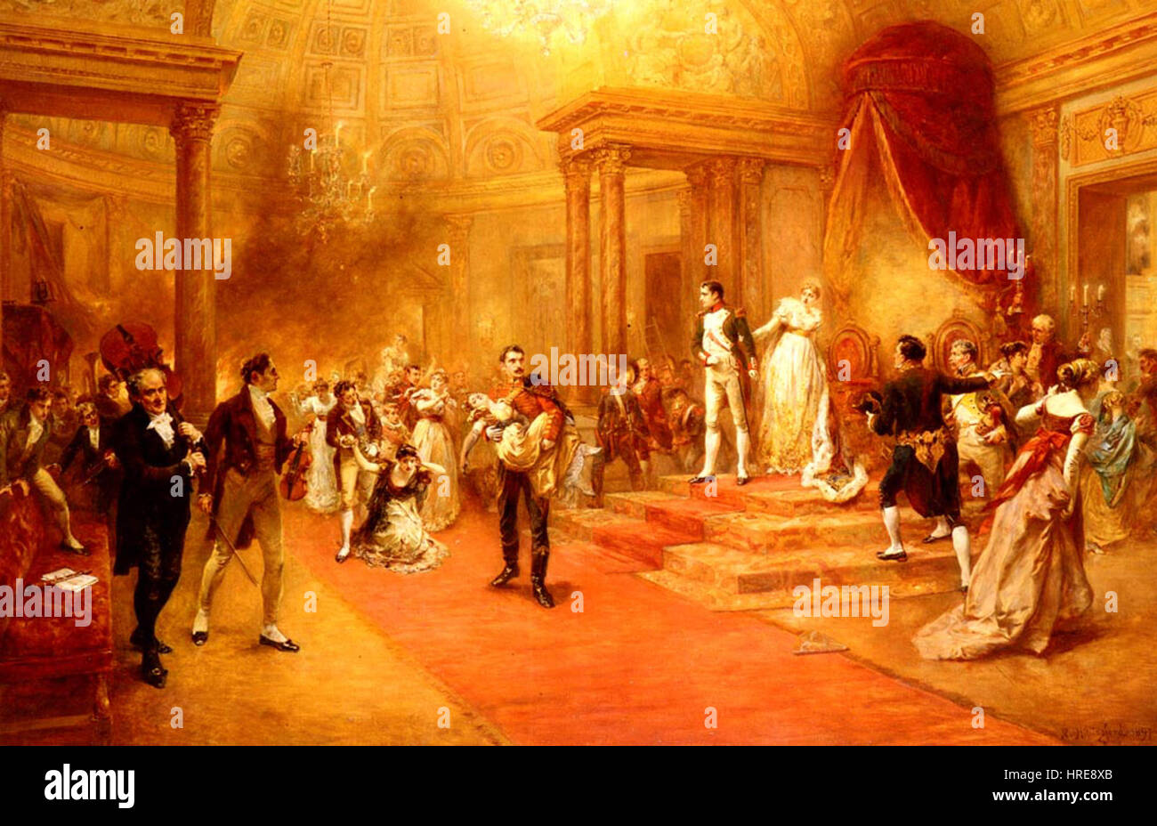 This historical scene by Hillingford portrays the infamous disaster ...