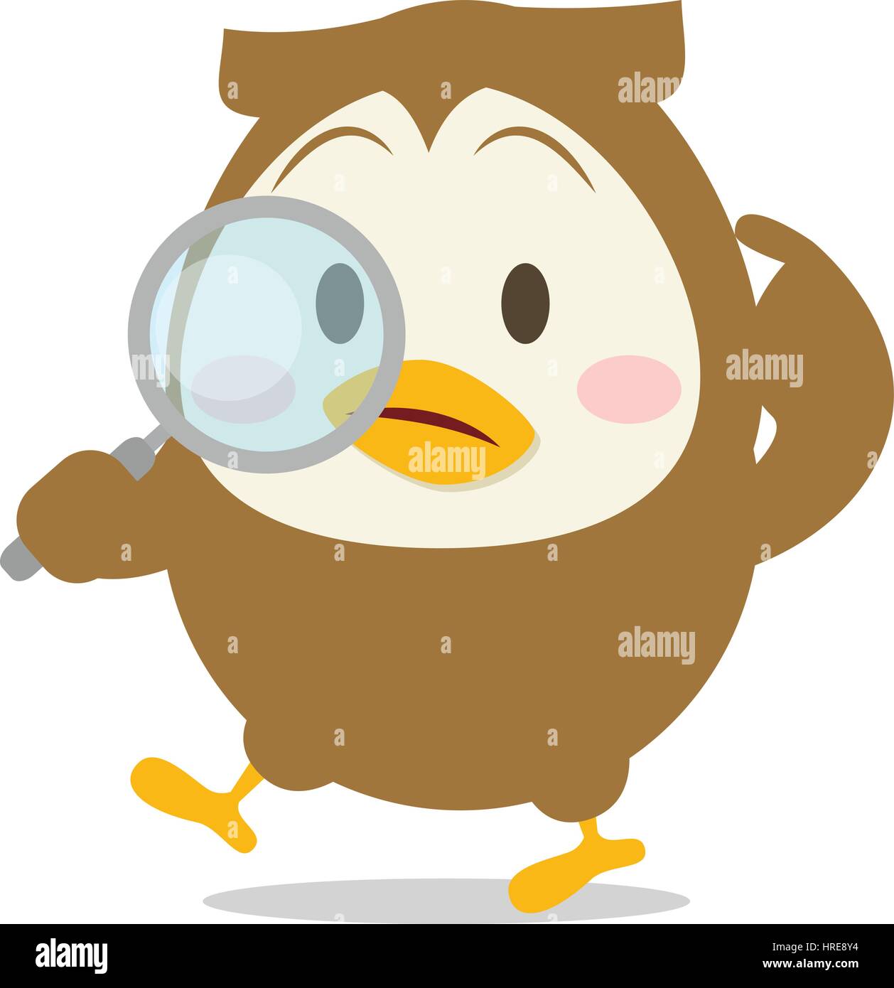 Detective owl character vector illustration Stock Vector Image & Art ...