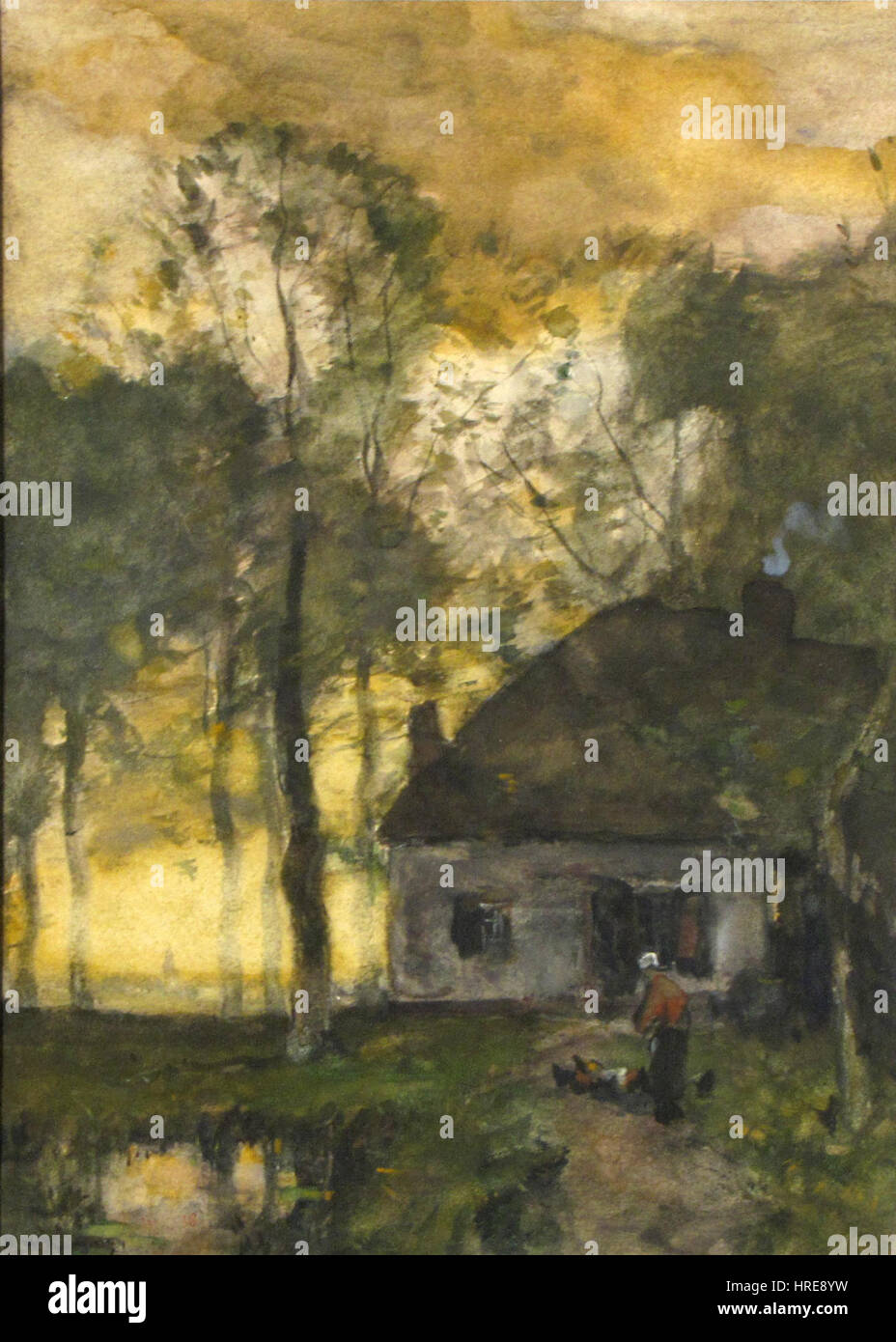 Henry Ward Ranger - Farm scene at dawn (1894 Stock Photo - Alamy