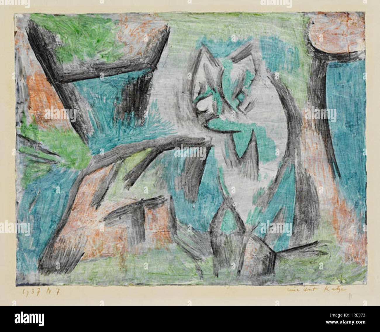 Paul Klee Eine Art Katze 1937 Stock Photo - Alamy
