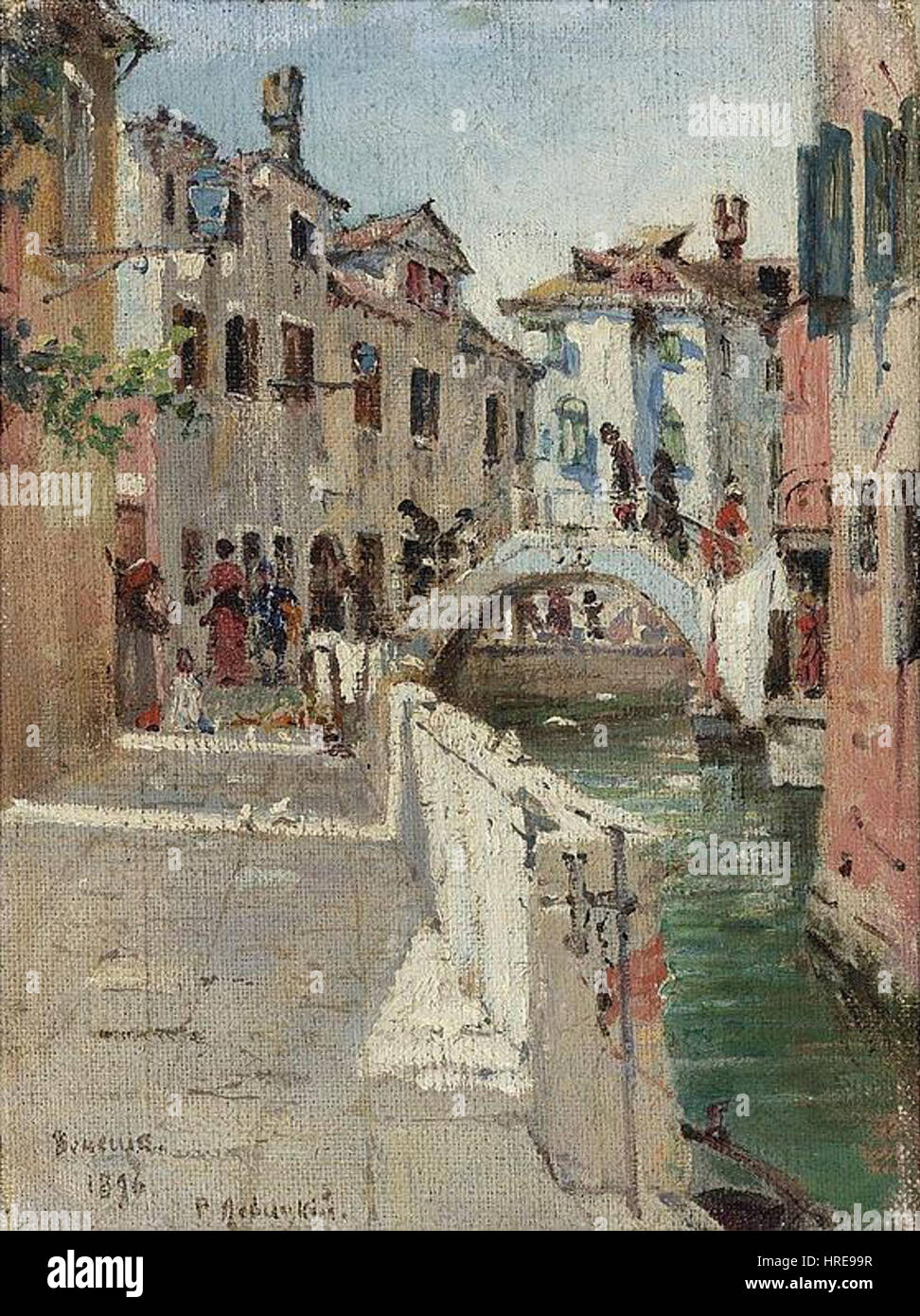 Morning Impression along a Canal in Venice Stock Photo - Alamy