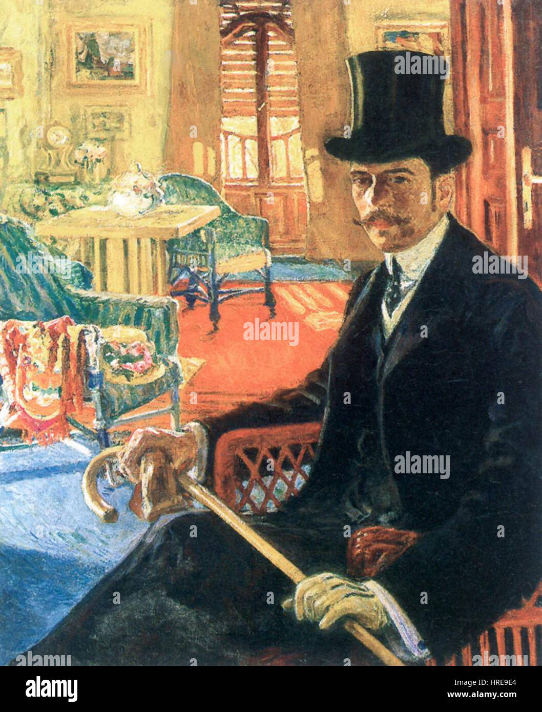 This self-portrait by Perlmutter showcases the artist wearing a top hat ...