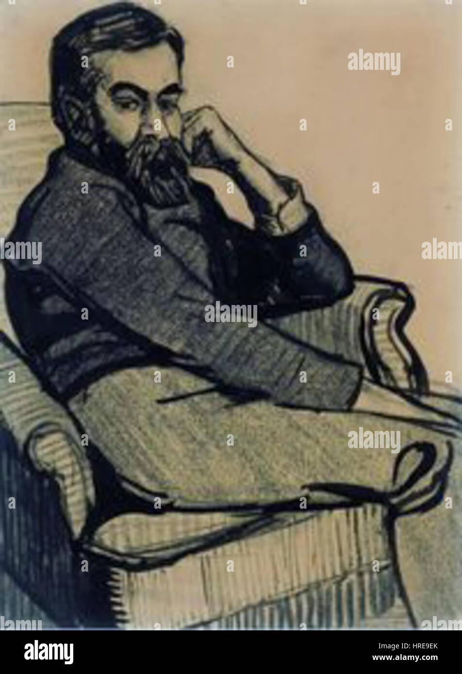 'Pincerno' by Emil Maetzel, created in 1920, depicts a powerful figure ...