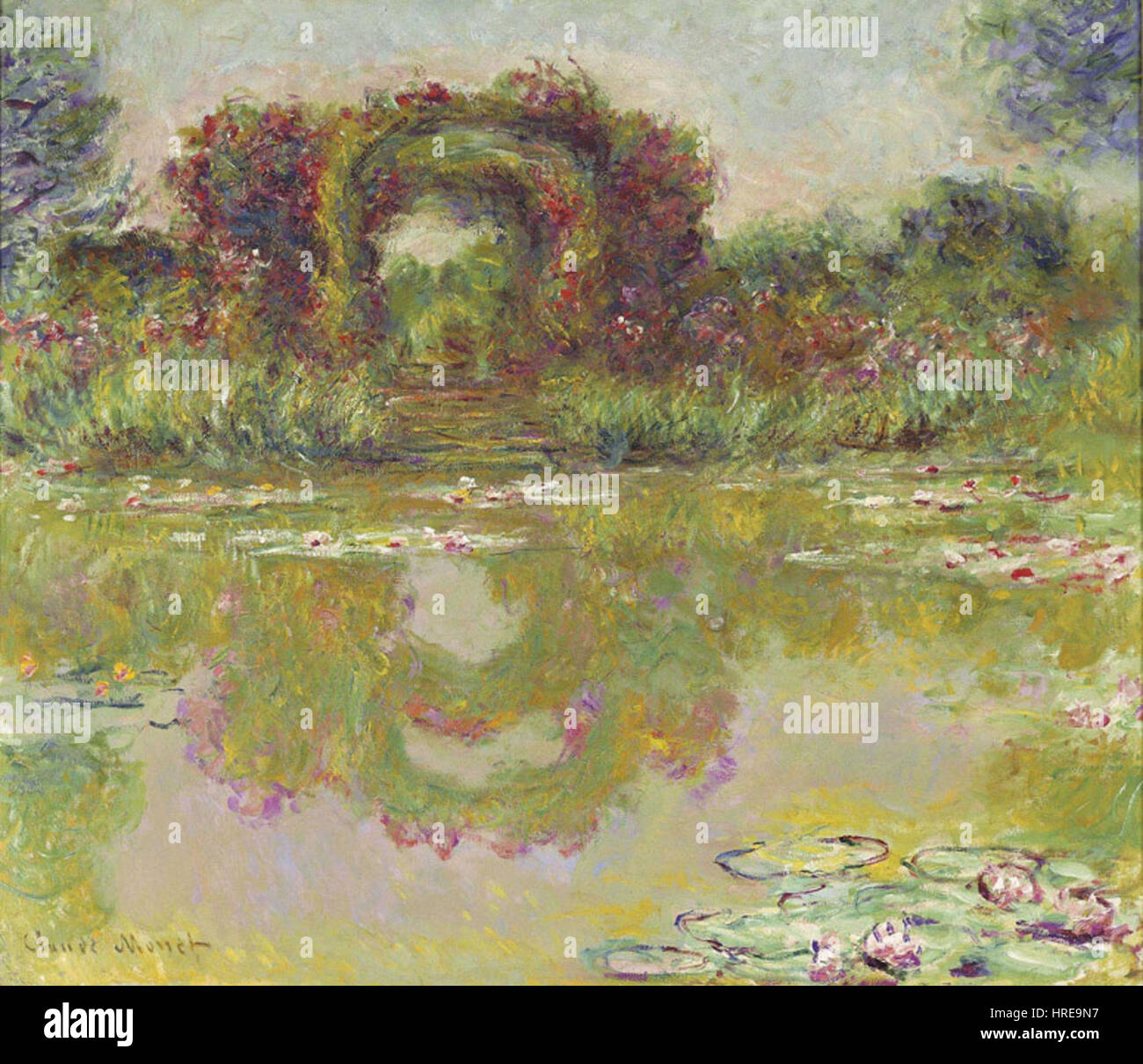 Claude Monet - Les arceaux de roses, Giverny (Les arceaux fleuris Stock ...