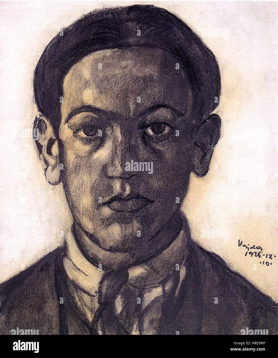 Vajda Self-portrait with Necktie 1925 Stock Photo - Alamy