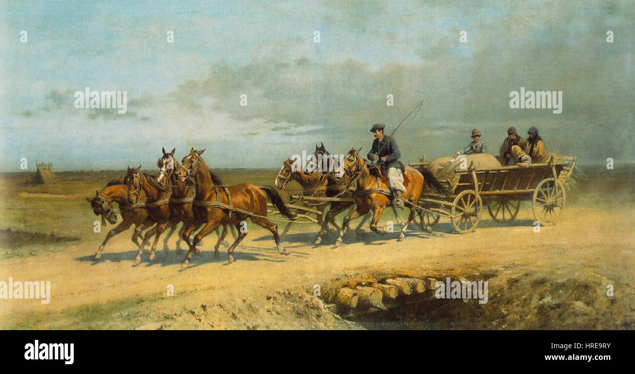 Wagner Seven-in-hand at Debrecen c. 1880 Stock Photo - Alamy