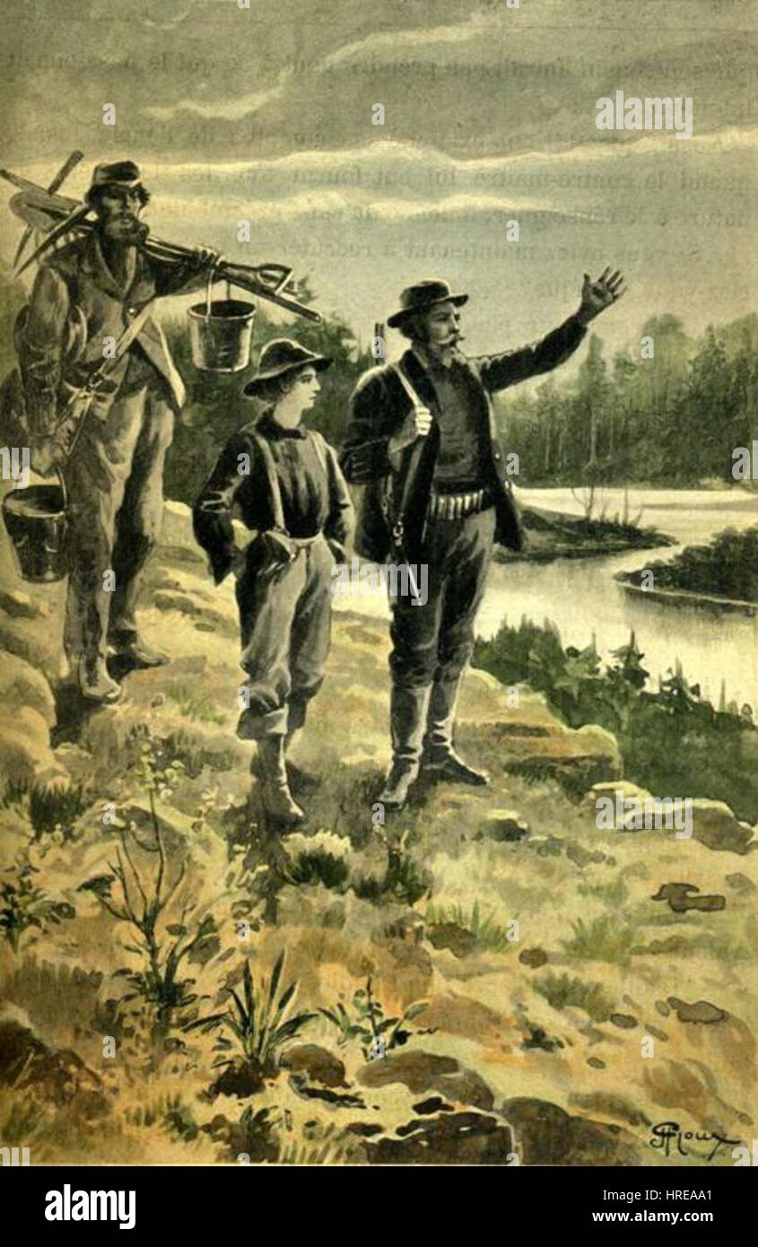 'The Golden Volcano' by George Roux is an illustration depicting a ...