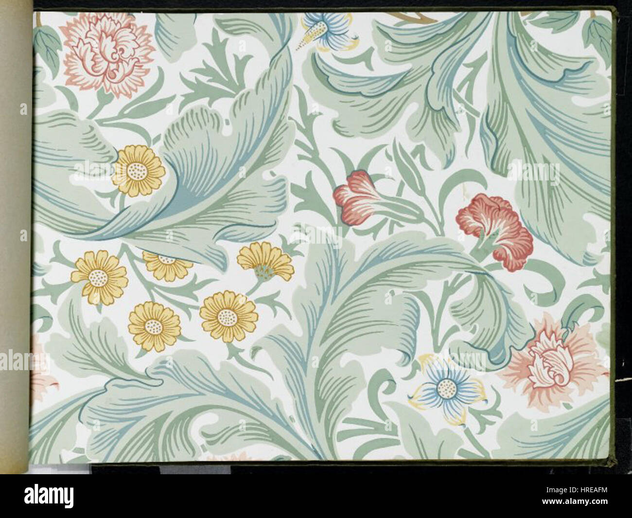 The 'Wallpaper Sample Book 1' by William Morris and Company, housed at ...