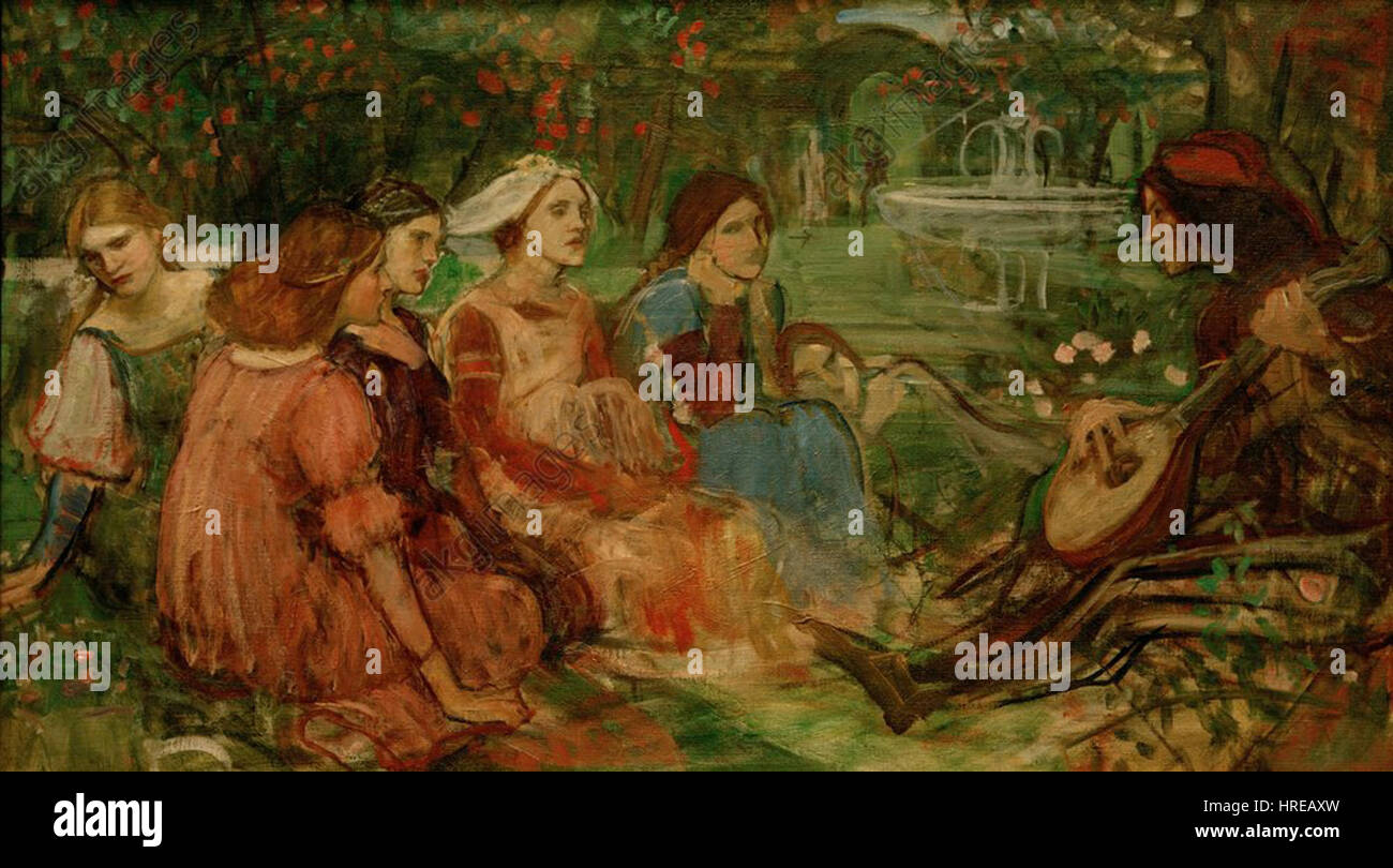 The 'Decameron' study refers to an artistic exploration of Giovanni ...