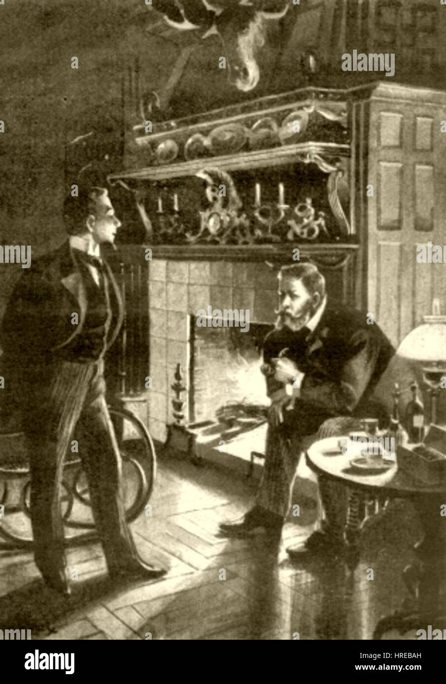 'The Golden Volcano' by George Roux depicts a dramatic volcanic ...