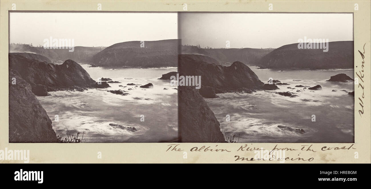 Carleton Watkins (American - The Albion River from the Coast, Mendocino ...