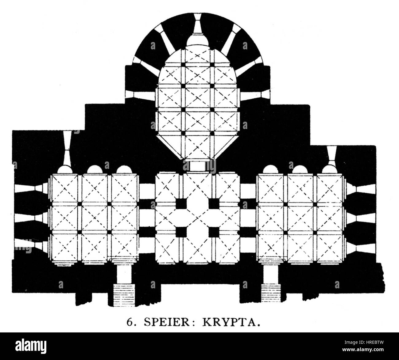 The Speyer Crypt, shown in 'Dehio 48', is a historical burial site ...