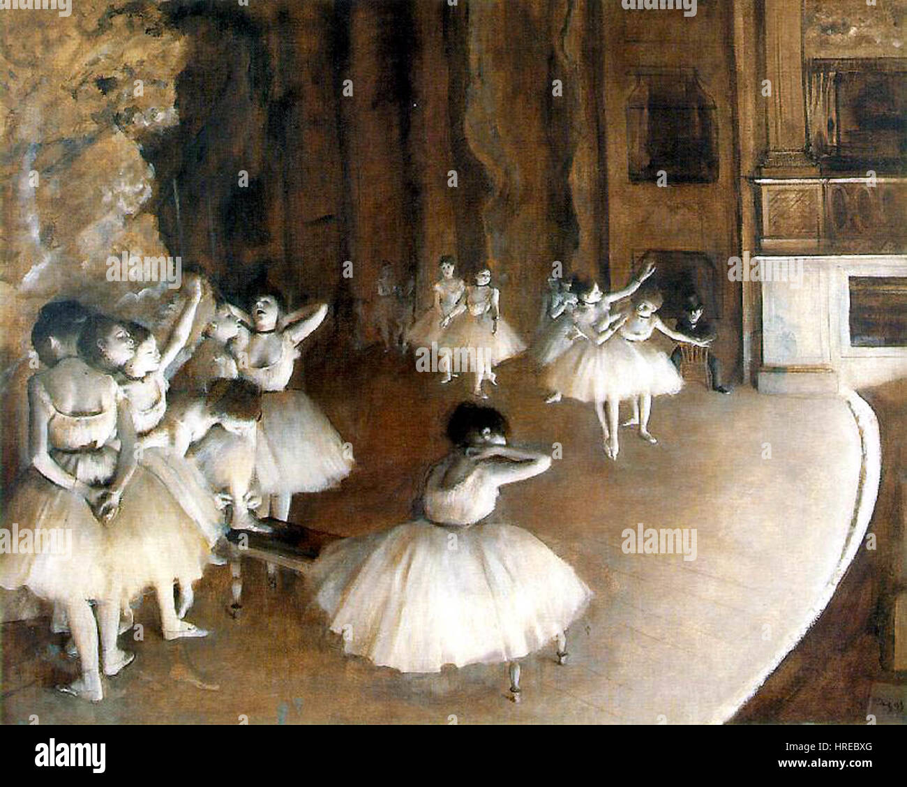 'Degas Dance Class' by Edgar Degas captures a moment in a ballet dance ...