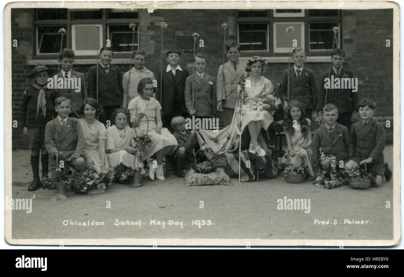 Fred C Palmer Chiseldon School 1933 002 Stock Photo - Alamy