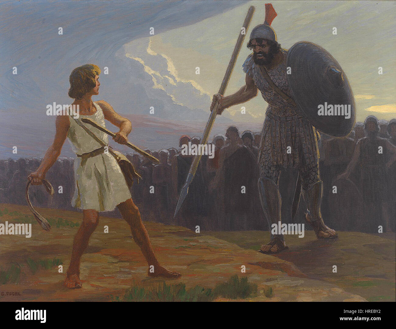 Fugel David gegen Goliath Stock Photo - Alamy