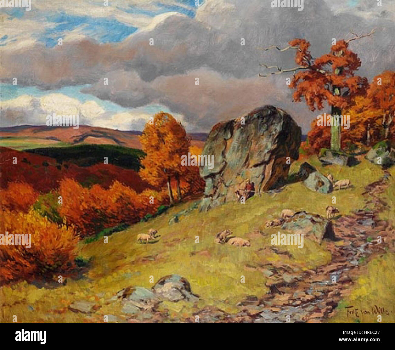 'Fritz von Wille 0214' refers to an oil painting by the German artist ...