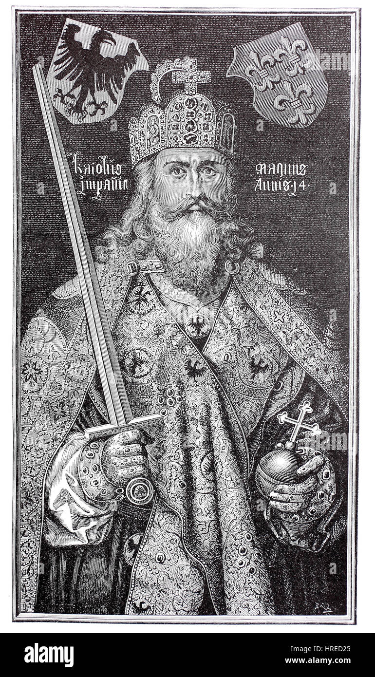 Charlemagne in the Coronation of the German Emperor, painted by ...