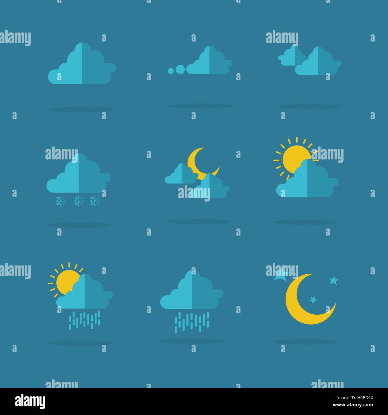 Illustration of weather icon set Stock Vector Image & Art - Alamy