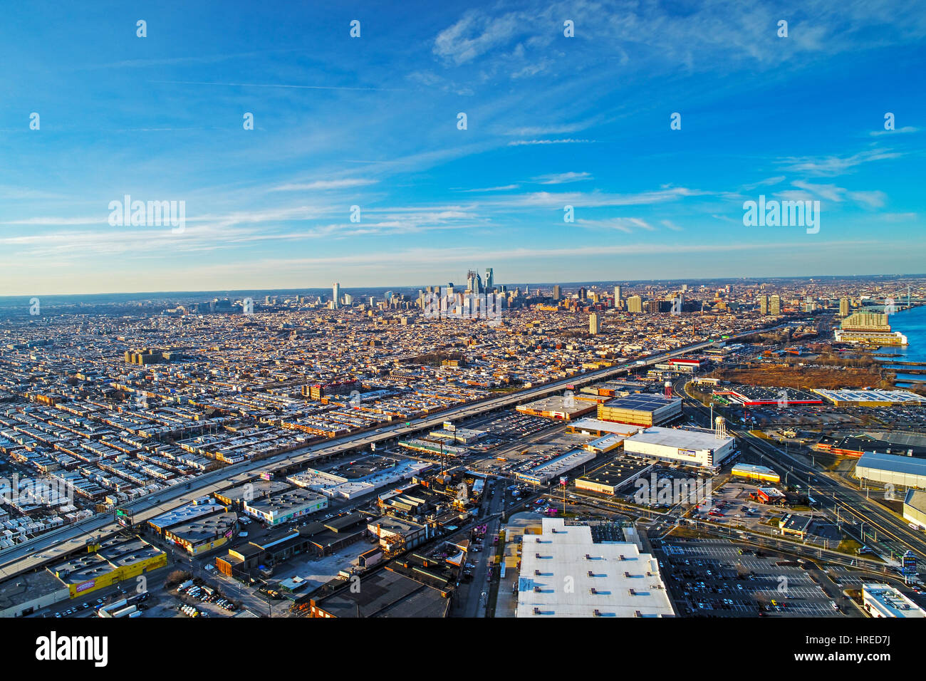 Aerial View Philadelphia Skyline Stock Photo - Alamy