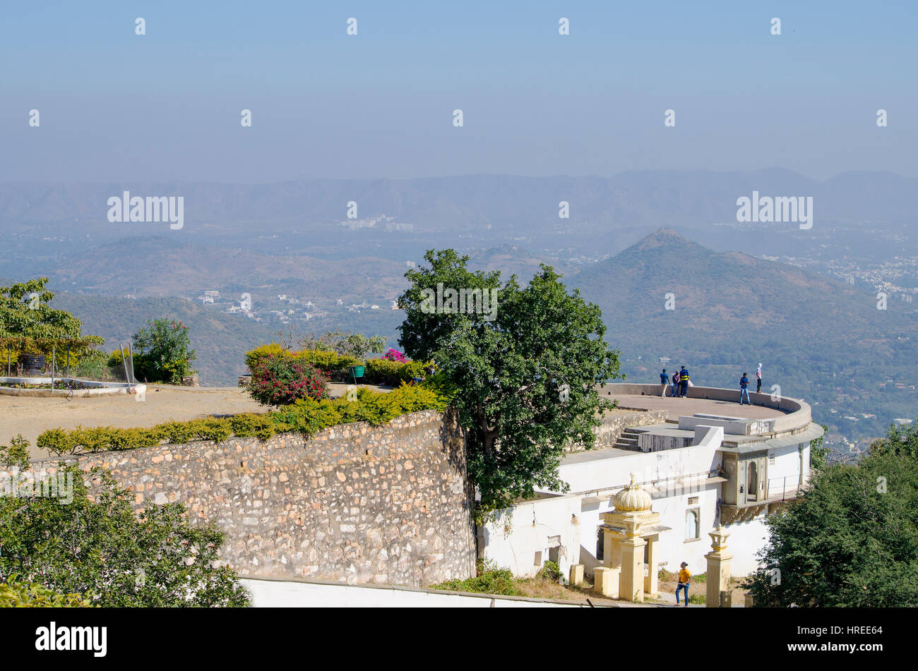Landscape from above in India the city of Udaipur Stock Photo - Alamy