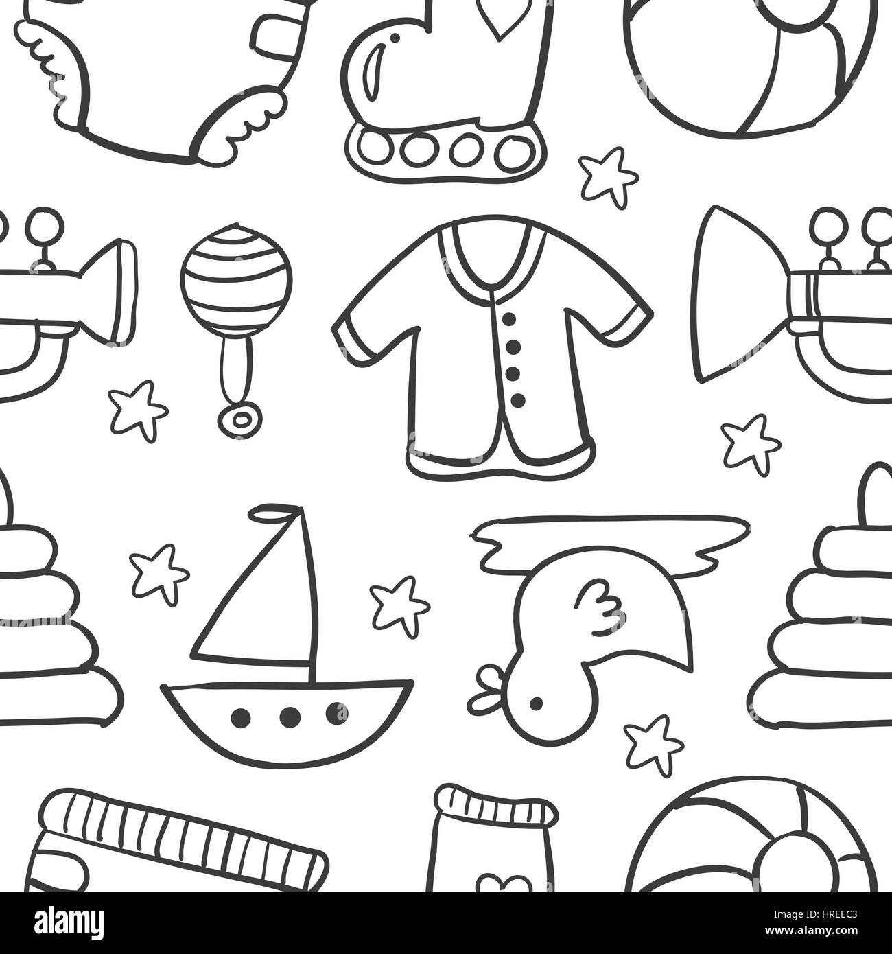 Doodle of baby style design Stock Vector Image & Art - Alamy