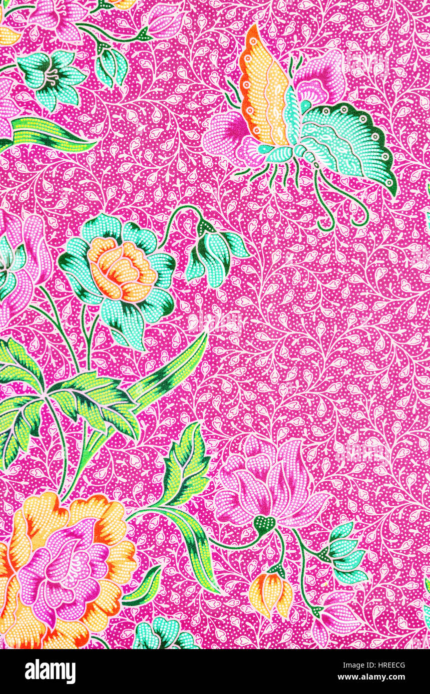 Malaysia Indonesian Batik Cloth Stock Photos & Malaysia Indonesian ...