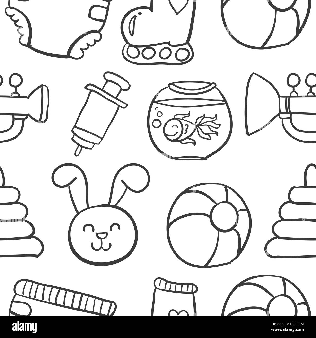 Doodle of baby object collection stock Stock Vector Image & Art - Alamy