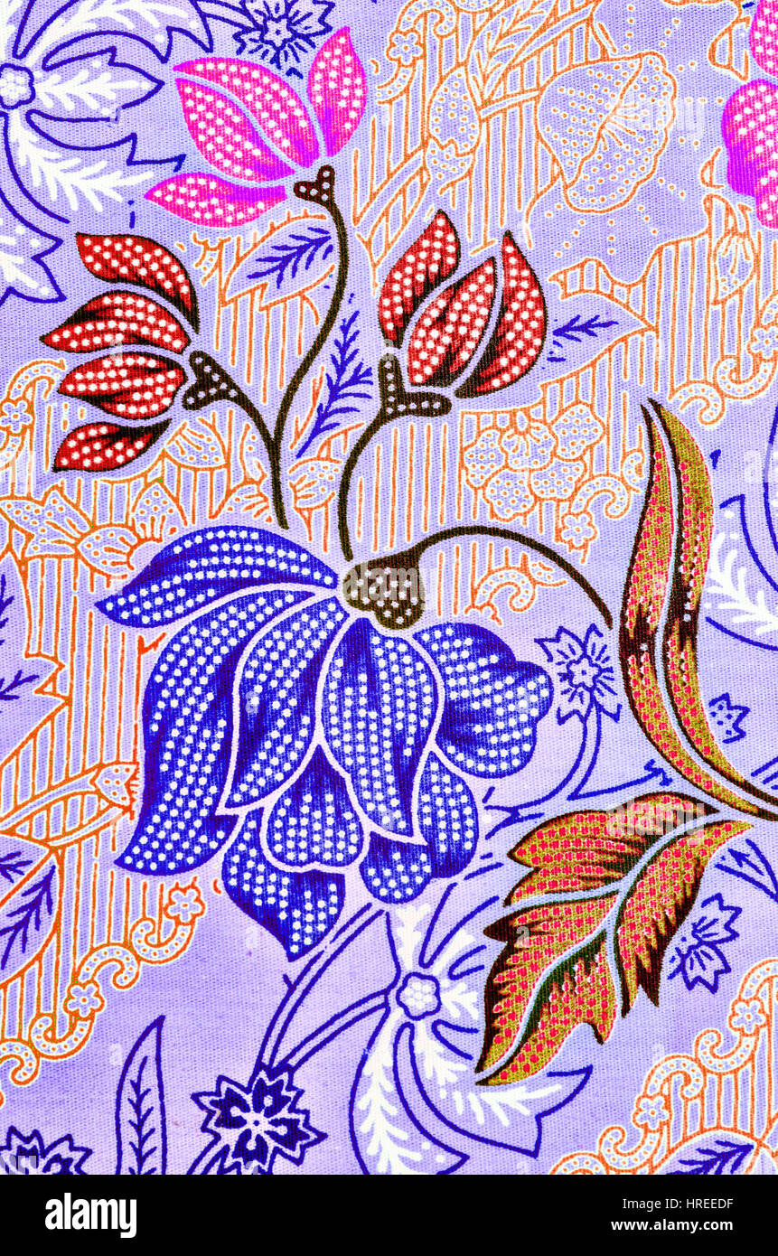 Abstract bright textile in batik's technique Stock Photo - Alamy