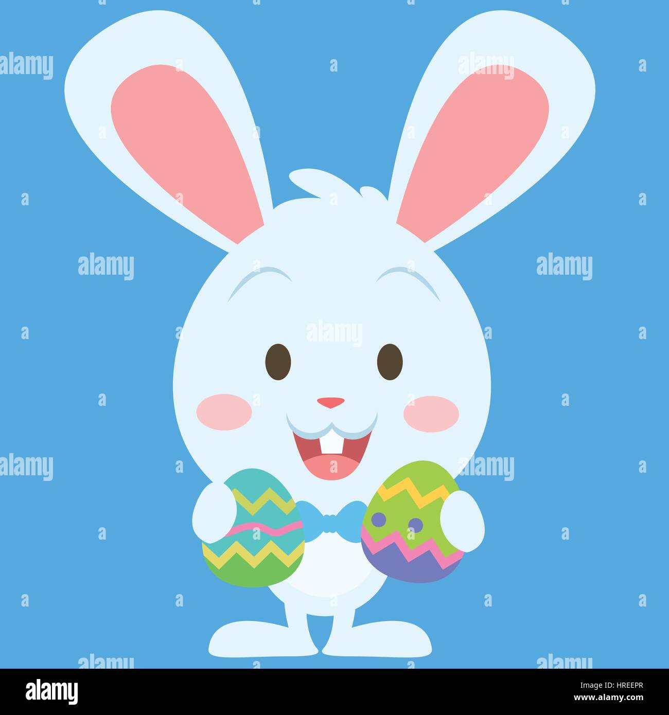 Easter bunny with egg vector art Stock Vector Image & Art - Alamy